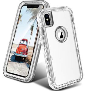 oribox case compatible with iphone xs max case, heavy duty shockproof anti-fall clear case , crystal clear