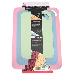 chef craft eco wheat straw, cutting board, 3 piece set, assorted