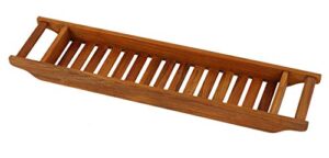 bare decor vaske bathtub caddy, 33" wide, natural teak wood