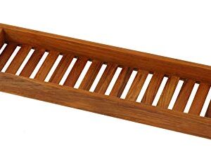 Bare Decor Vaske Bathtub Caddy, 33" Wide, Natural Teak Wood