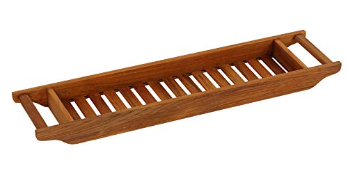 Bare Decor Vaske Bathtub Caddy, 33" Wide, Natural Teak Wood