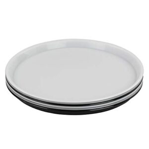 Ucake 6-Pack Round Plastic Serving Trays, Round Fast Food Trays