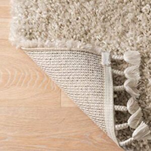 nuLOOM Neva Modern Tasseled Shag Accent Rug, 2' x 3', Beige