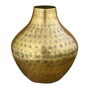 Creative Co-Op Hammered Metal Vase with Antique Finish