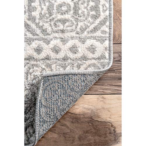 nuLOOM Floral Jeanette Accent Rug, 2' x 3', Grey