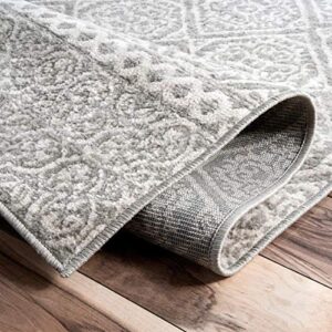 nuLOOM Floral Jeanette Accent Rug, 2' x 3', Grey