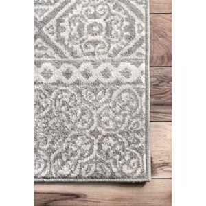 nuLOOM Floral Jeanette Accent Rug, 2' x 3', Grey