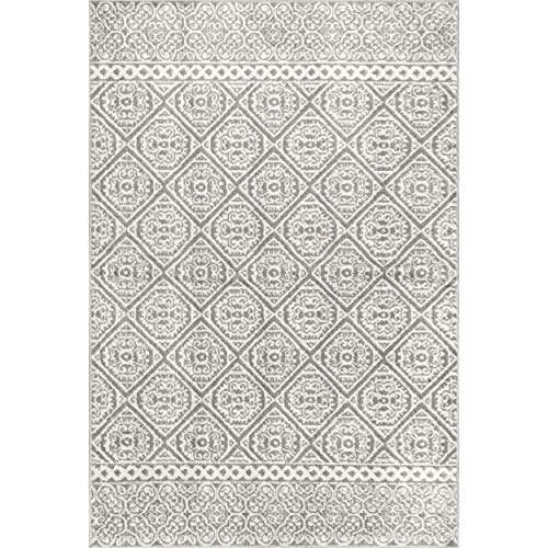 nuLOOM Floral Jeanette Accent Rug, 2' x 3', Grey