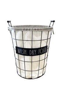 rae dunn heavy duty laundry hamper - by designstyles