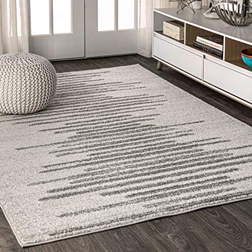 JONATHAN Y MOH205A-3 Aya Berber Stripe Geometric Indoor Farmhouse Area-Rug Bohemian Minimalistic Striped Easy-Cleaning Bedroom Kitchen Living Room Non Shedding, 3 X 5, Cream,Gray