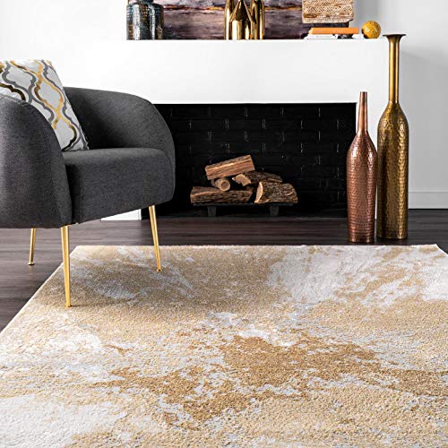 nuLOOM Cyn Contemporary Abstract Area Rug, 3' x 5', Gold