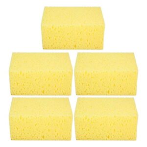 suuonee sponge cleaner, square shape handheld nonslip sponge washing cleaner tool for car auto motorcycle(5pcs)