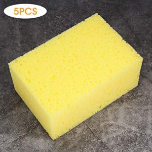 Suuonee Sponge Cleaner, Square Shape Handheld Nonslip Sponge Washing Cleaner Tool for Car Auto Motorcycle(5pcs)