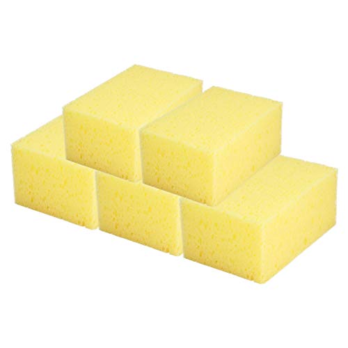 Suuonee Sponge Cleaner, Square Shape Handheld Nonslip Sponge Washing Cleaner Tool for Car Auto Motorcycle(5pcs)