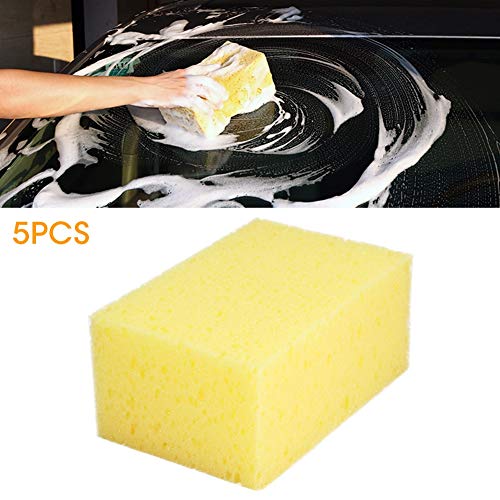 Suuonee Sponge Cleaner, Square Shape Handheld Nonslip Sponge Washing Cleaner Tool for Car Auto Motorcycle(5pcs)