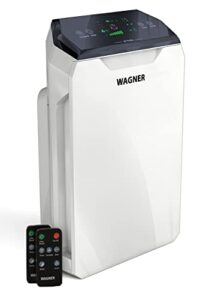 wagner & stern air purifier wa777 ozone free, hepa-13 medical grade filter for large rooms.removes air particles, dust, odors, smoke, voc, pollen pet dander, etc.