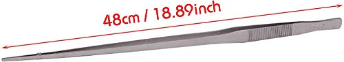 FEITA Extra Long Tweezers 18.9 Inch Stainless Steel Straight Tweezer Tongs for Aquarium Fish Tank Plants