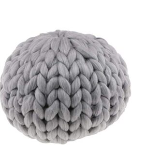 Knot Pillow Wool Hand Knitted Cushion Toy Decorative Cushion Home Accessories - Gray