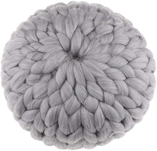 Knot Pillow Wool Hand Knitted Cushion Toy Decorative Cushion Home Accessories - Gray