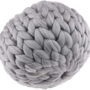 Knot Pillow Wool Hand Knitted Cushion Toy Decorative Cushion Home Accessories - Gray