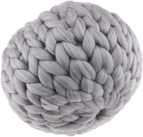 Knot Pillow Wool Hand Knitted Cushion Toy Decorative Cushion Home Accessories - Gray