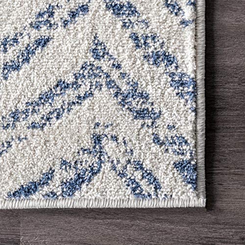 nuLOOM Rosanne Geometric Runner Rug, 2' 6" x 6', Blue