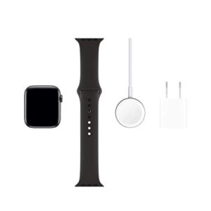 Apple Watch Series 5 (GPS + Cellular, 40MM) Space Gray Aluminum Case with Black Sport Band (Renewed)