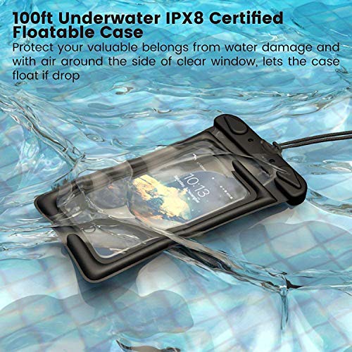 ORIbox Waterproof Pouch Phone Dry Bag Underwater Case for iPhone 12 11 Pro Max XS Max XR X 8 7 6S Plus SE 2020 12 mini Galaxy Pixel, Black(2 Packs)