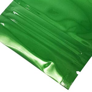 100PCS Clear/Silver/Green Foil Flat Small Mini Sample Size Zip Top Bags 6.5x9cm (2.5x3.5")