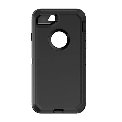 Defender Phone Case for iPhone 7 Triple Layer Defense for iPhone 8 Case Belt Clip Holster Black