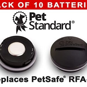 PET STANDARD Replacement RFA-67 6V Lithium Batteries Compatible With PetSafe Battery-Operated Pet Products and Specific Dog Receiver Collars - RFA-67D-11 (Pack of 10)