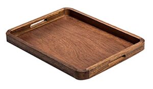 kalmar home acacia wood 18x14 inch rectangular tray