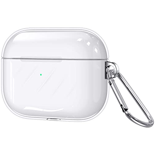 ESR Upgrade Clear Carrying Case for AirPods Pro Case 2019, Air Ripple Protective TPU Cover with Keychain [Won't Affect Wireless Charging] [Visible Front LED] [Dust & Shock-Resistant], Clear