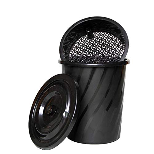 Hemoton Plastic Trash Can Tea Residue Filter Bucket Garbage Can Chinese Kung Fu Tea Accessory (Without Tube) Black