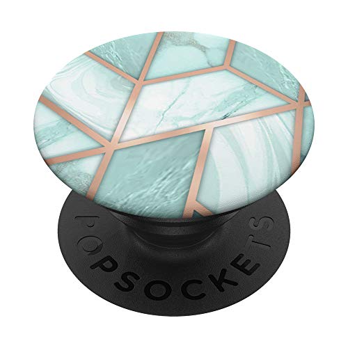 Green-Mint-Teal-Marble-Effect - Geometric-Design PopSockets PopGrip: Swappable Grip for Phones & Tablets