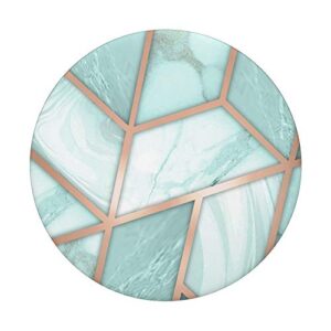 Green-Mint-Teal-Marble-Effect - Geometric-Design PopSockets PopGrip: Swappable Grip for Phones & Tablets