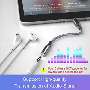 USB C to 3.5mm Adapter,Type C 1/8 Inch Headphone Jack Audio Aux Converter for Samsung Galaxy A53,S20 S21 S22 Ultra Plus Note 10 20,Google Pixel 5 XL,iPad Pro Air 4 4th 5th 2021 Mini 6 6th Generation