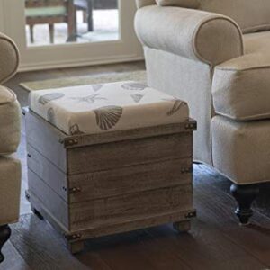 Decor Therapy Hadley Weathered Storage Ottoman, Barnwood