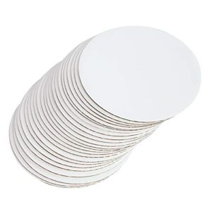 ONE MORE [30pcs] 6" White Cakeboard Round,Disposable Cake Circle Base Boards Cake Plate Round Coated Circle Cakeboard Base 6inch,Pack of 30