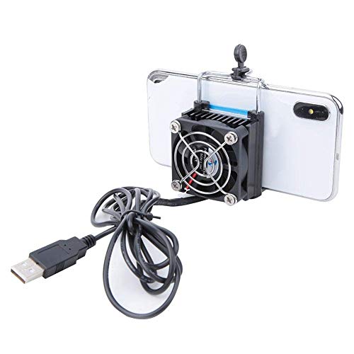 Cell Mobile Phone Cooler Semiconductor Heatsink Mobile Phone Cooling Fan Cooler Portable Radiator Stand with 1.5 Meters Cable 5V 2A