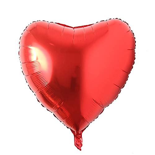 32 inch Big Pink red Heart Giant Balloon for Birthday Wedding Party Decoration Valentine's Day Heart foil Balloon Helium Inflatable (32 inch Heart Red)