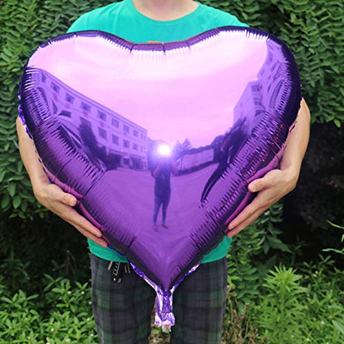 32 inch Big Pink red Heart Giant Balloon for Birthday Wedding Party Decoration Valentine's Day Heart foil Balloon Helium Inflatable (32 inch Heart Red)