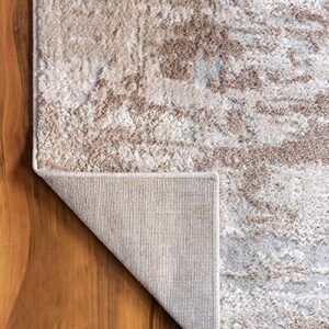 Rugs.com Caspian Collection Area Rug – 9' x 12' Beige Low-Pile Rug Perfect for Living Rooms, Large Dining Rooms, Open Floorplans