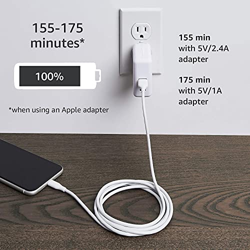 Amazon Basics USB-A to Lightning ABS Charger Cable, MFi Certified Charger for Apple iPhone 14 13 12 11 X Xs Pro, Pro Max, Plus, iPad, 6 Foot, White