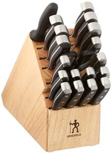 henckels statement razor-sharp 20-piece white handle knife set with block, german engineered knife informed by over 100 years of mastery