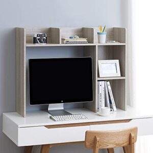 Classic Dorm Desk Bookshelf - Natural