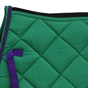 Rhinegold Unisex's 416-F-GRN Elite Carnival Saddle Pad, Green, Full