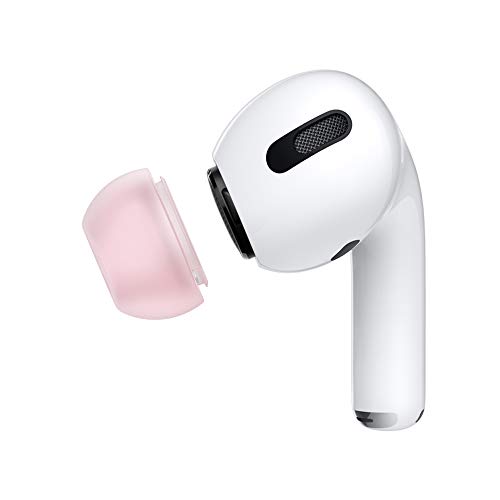 FRTMA Replacement Ear Tips/Silicone Earbuds Covers Compatible with AirPods Pro 2019 Wireless Ear Phones, 1 Pair Ear Piece (Medium), Transparent Pink