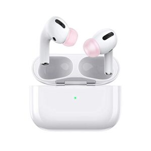 FRTMA Replacement Ear Tips/Silicone Earbuds Covers Compatible with AirPods Pro 2019 Wireless Ear Phones, 1 Pair Ear Piece (Medium), Transparent Pink