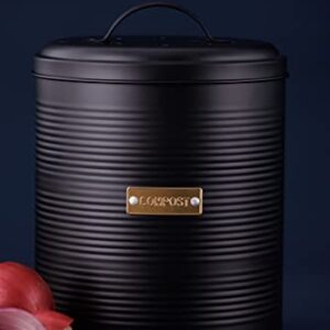 Typhoon Compost Caddy, Black/Gold, 2.5 Litre